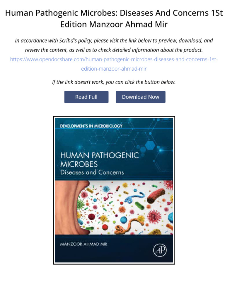 Human Pathogenic Microbes: Diseases and Concerns 1st Edition Manzoor ...