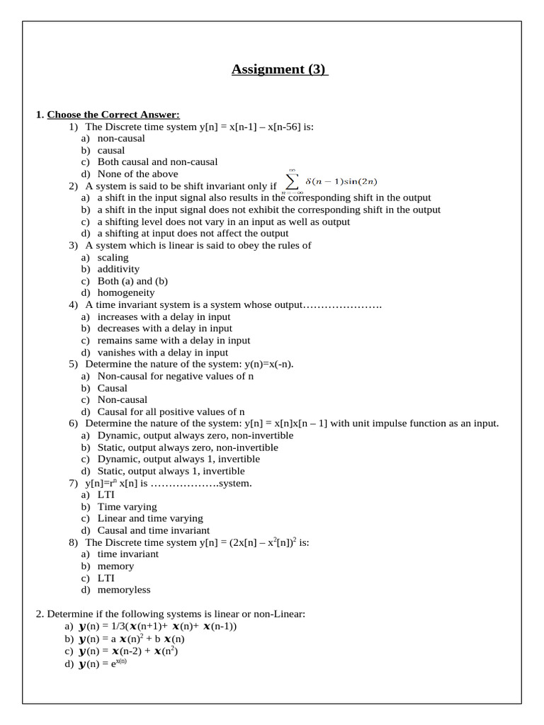 Assignment (3) | PDF | Telecommunications Engineering | Control Theory