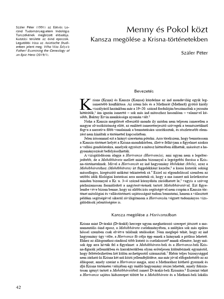 Menny Es Pokol Kozt Kansza Megolese a Kr | PDF