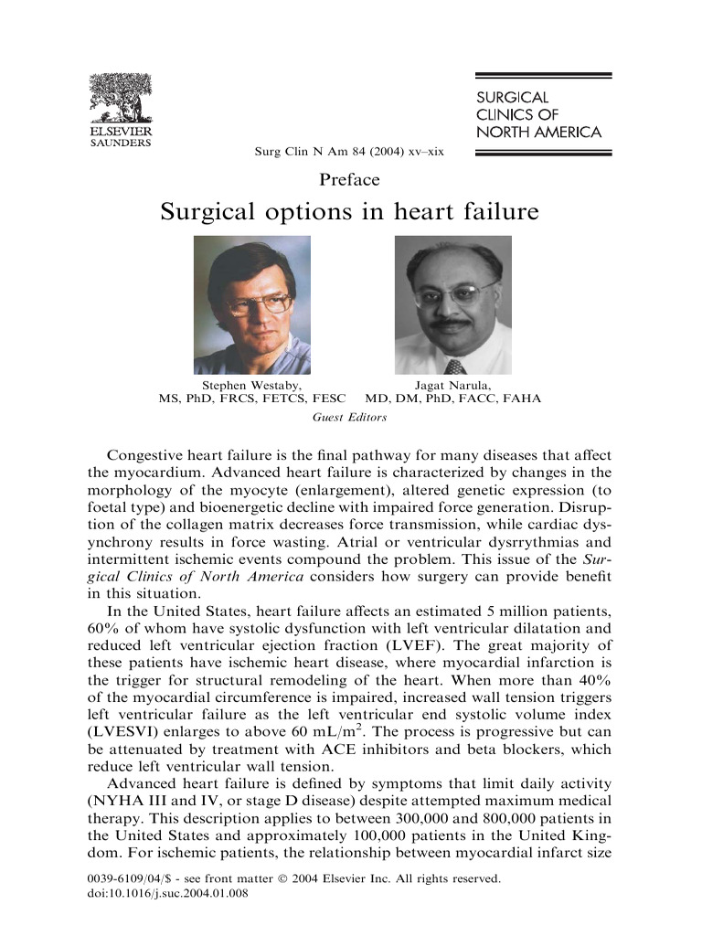 Surgical Treatments for Heart Failure | PDF | Heart Failure ...