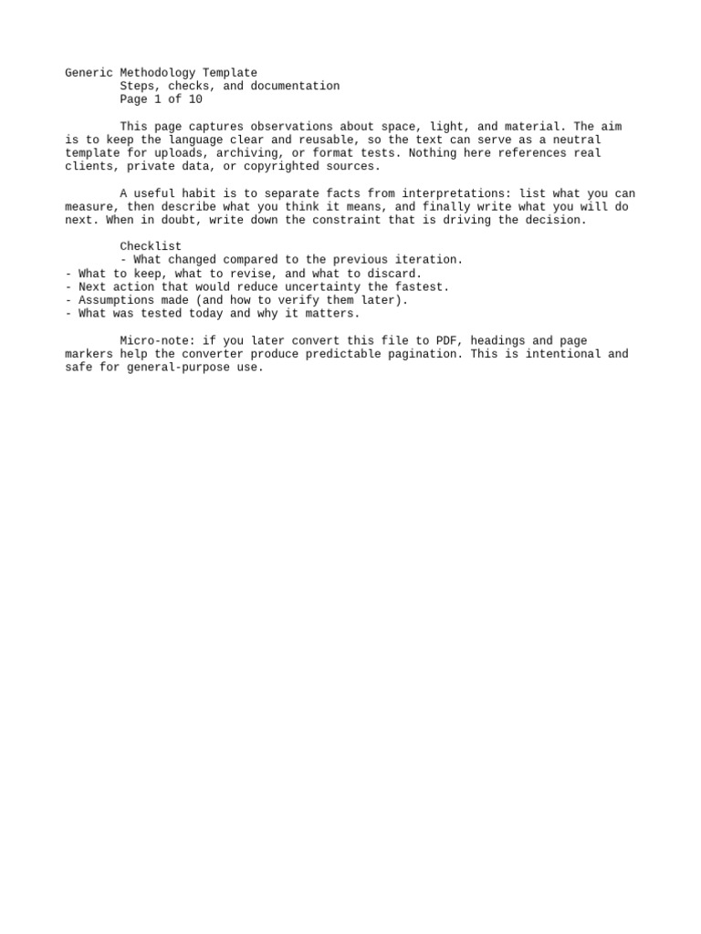Generic 04 Methodology Template | PDF | Methodology | Uncertainty