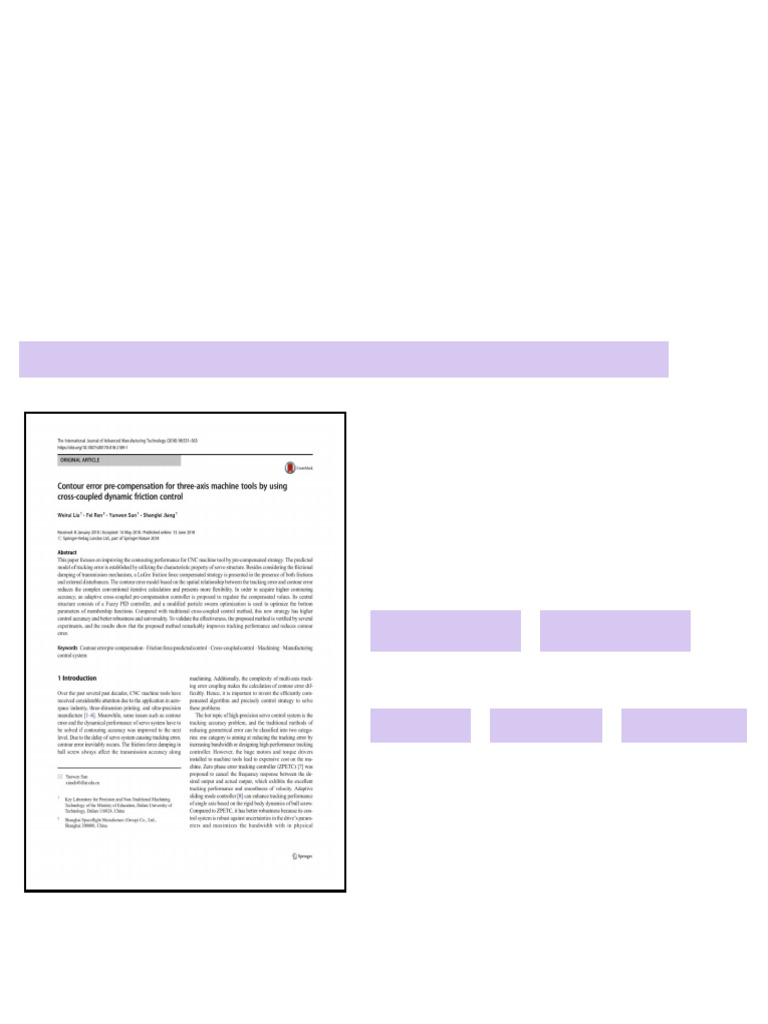 Contour Error Precompensation For Threeaxis Machine Tools By Using ...