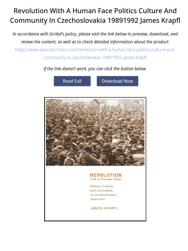 Revolution With A Human Face Politics Culture And Community In ...