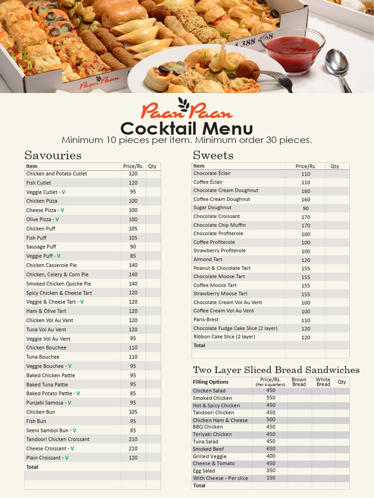 Cocktail Menu Jan 2024 | PDF | Baking | Doughnut