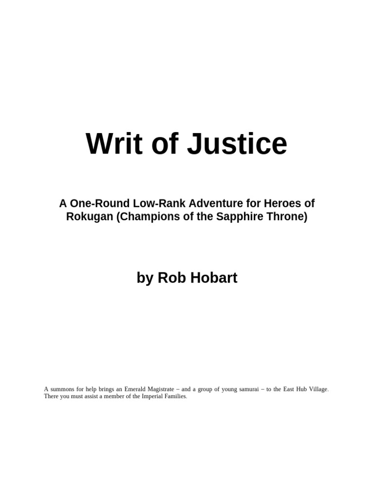 ST 02 Writ of Justice | PDF