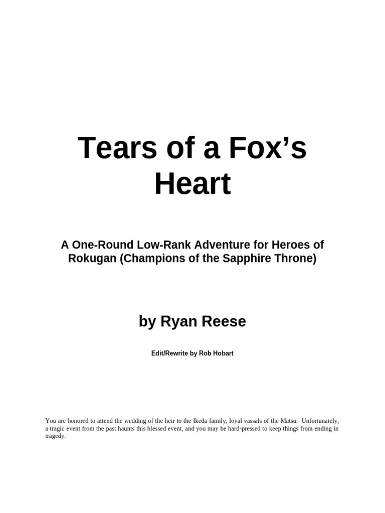 Wedding Intrigue in Rokugan Adventure | PDF | Engagement