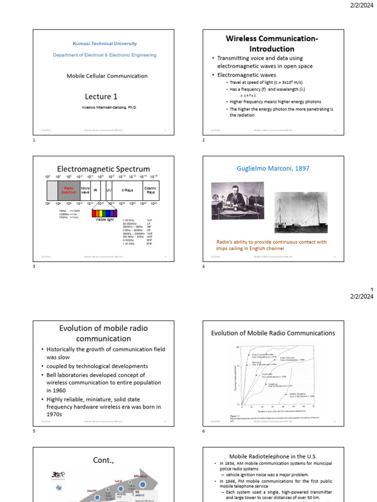Mobile Cellular Communication Overview | PDF | Cellular Network | Radio