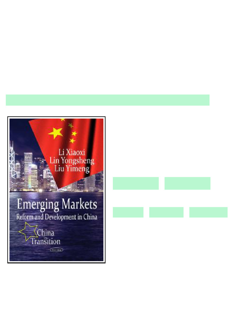 (Ebook) Emerging Markets: Reform and Development in China by Li Xiaoxi ...
