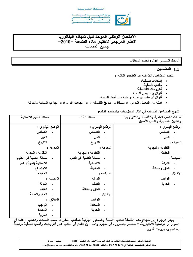 Cadre de Référence Philosophie | PDF