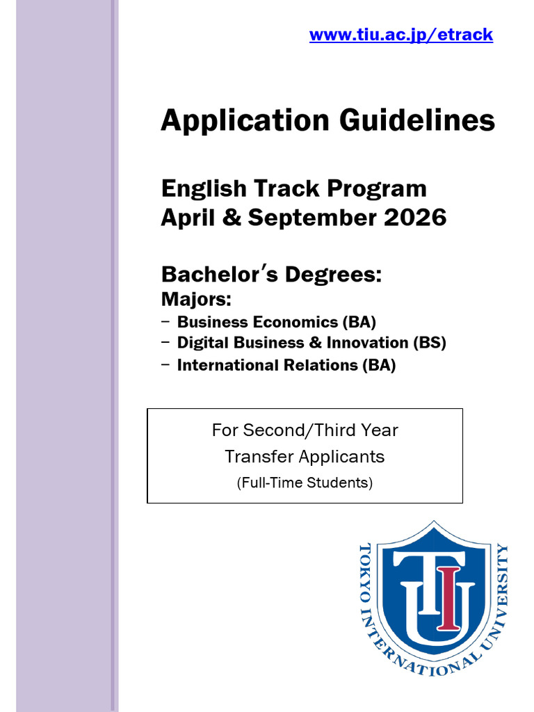 TIU English Track Application Guide 2026 | PDF | Travel Visa ...