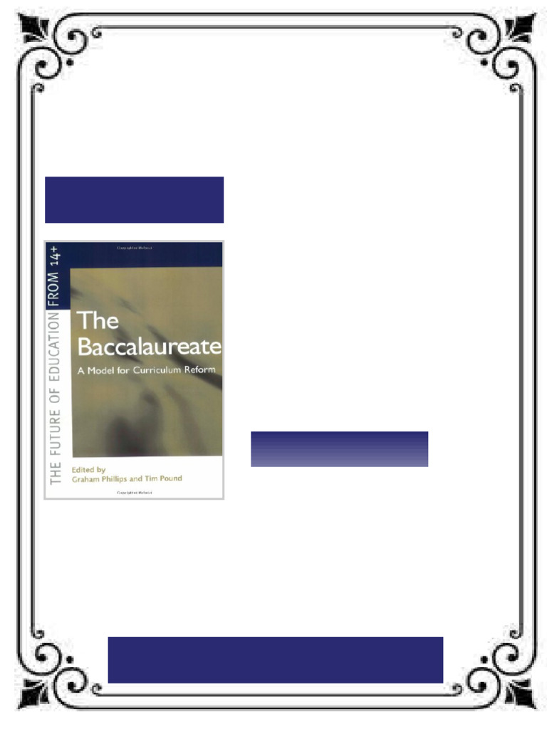 The baccalaureate a model for curriculum reform 1st Edition Graham ...