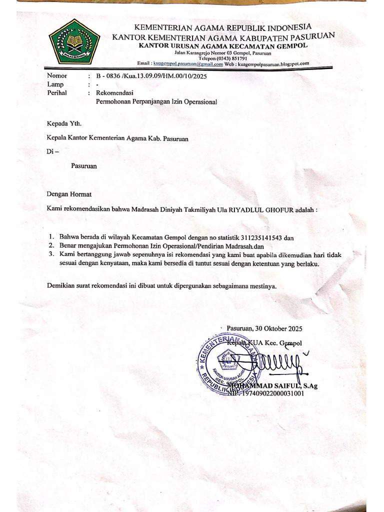 Surak KUA 2025 | PDF