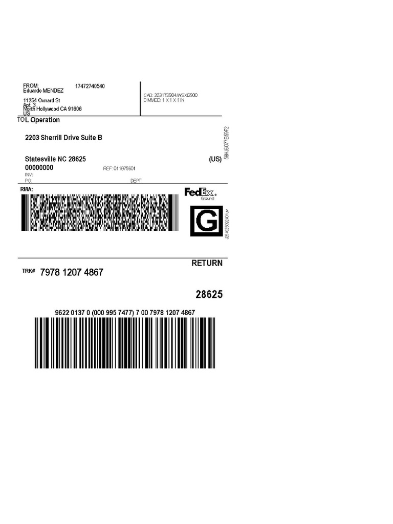 Return Label | PDF