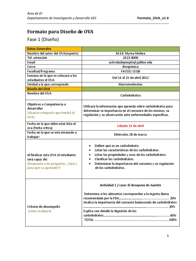 Ejemplo OVA | PDF