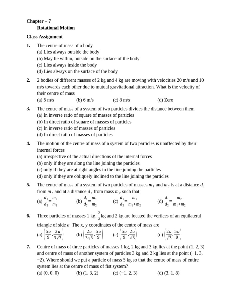 Rotational Motion | PDF | Rotation Around A Fixed Axis | Angular Momentum
