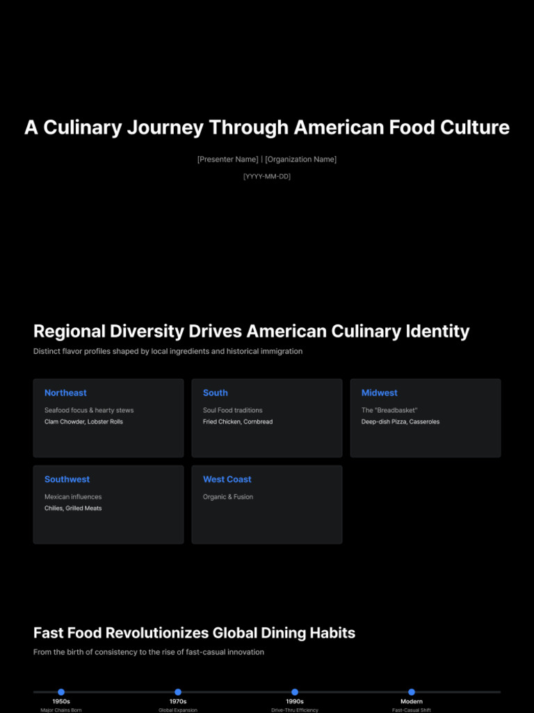 A Culinary Journey Through American Food Culture | PDF