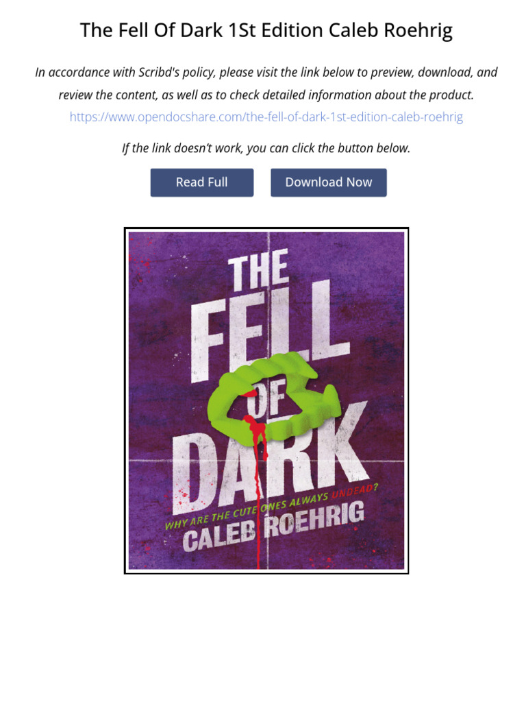 The Fell of Dark 1st Edition Caleb Roehrig | PDF
