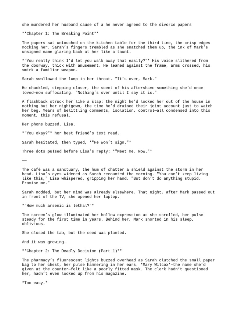 She Murdered Her Husband Cause of a He Never Agreed to the Divorce ...