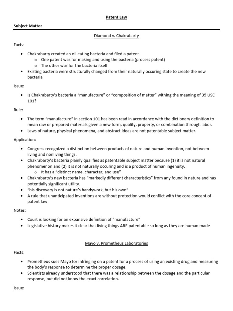 Key Patent Law Cases Explained | PDF | Patent Law | Intellectual ...