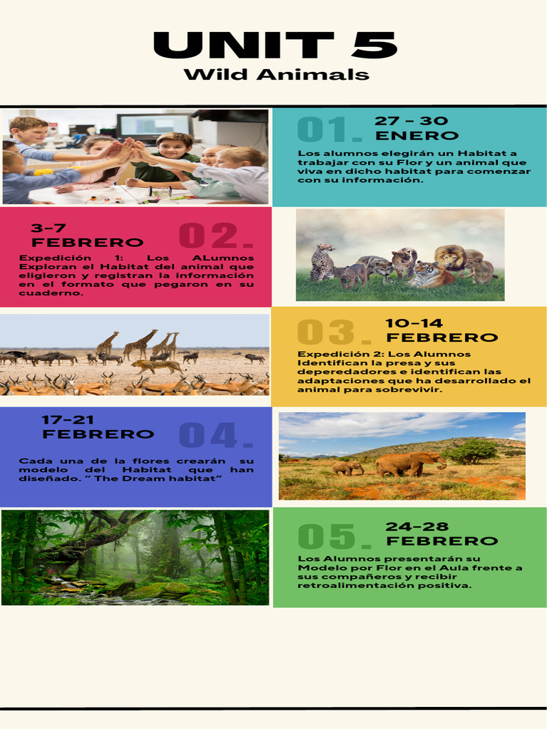 Unit 5 2nd Wild Animals | PDF