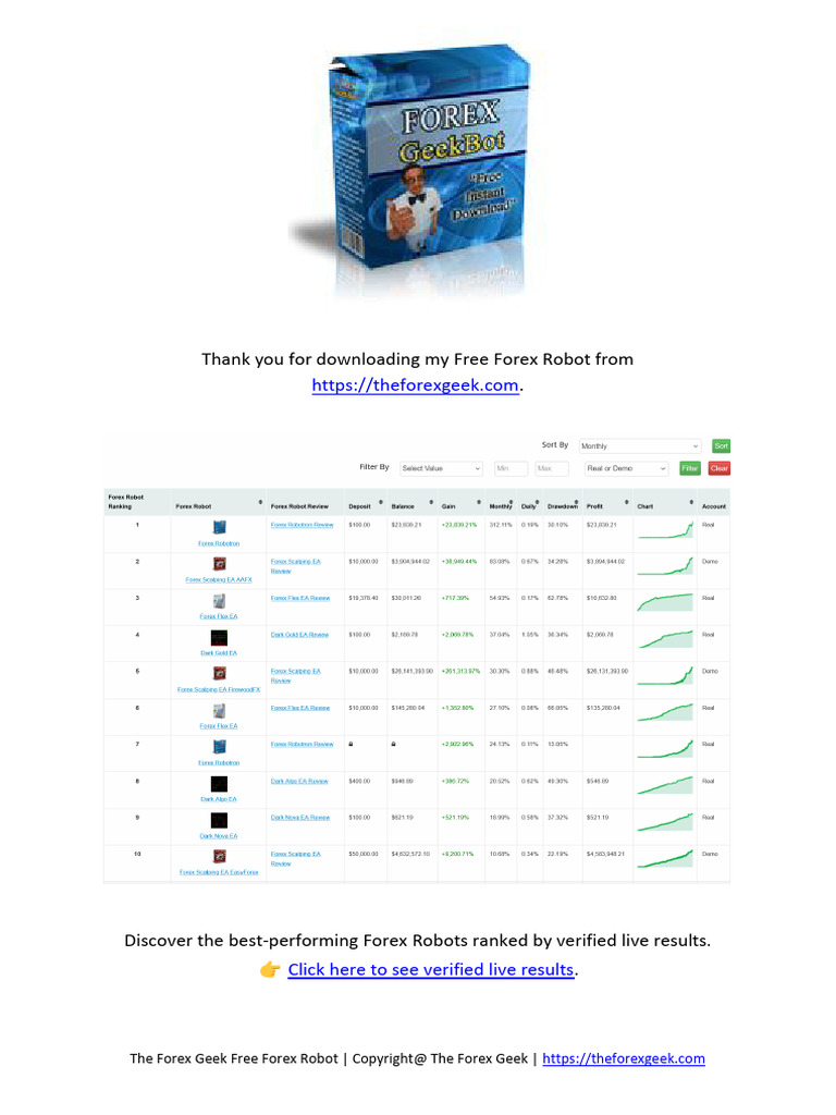 The Forex Geek Free Forex Robot Instructions | PDF | Algorithmic ...