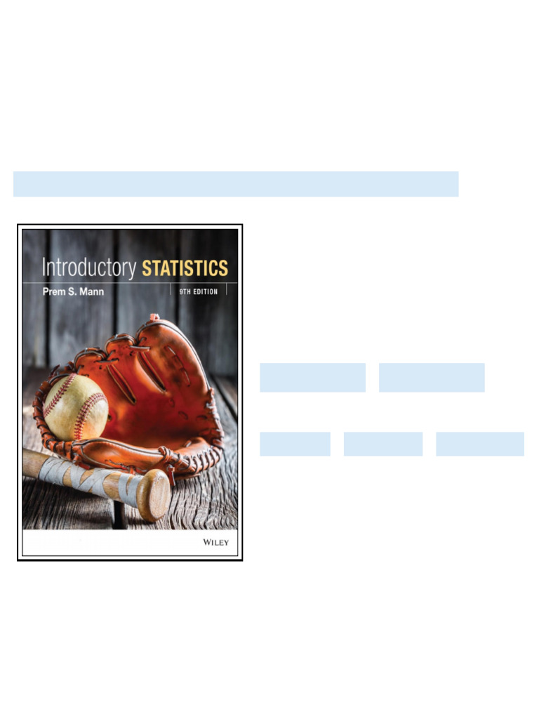 Introductory Statistics 9th Edition by Prem S. Mann pdf available | PDF