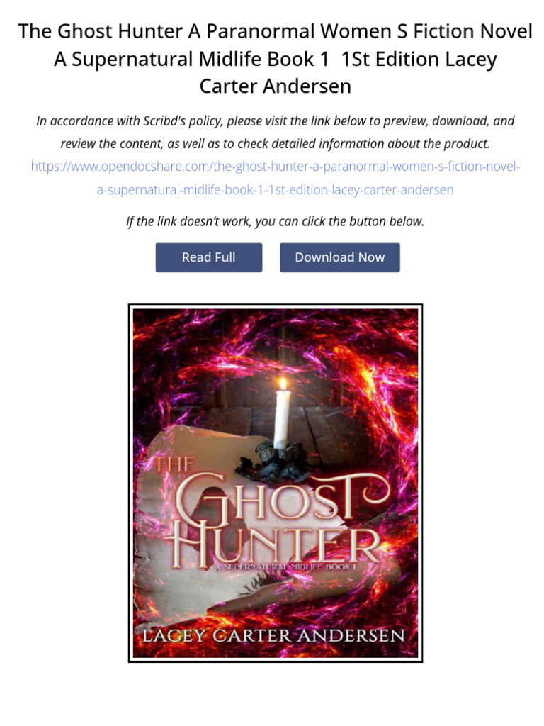 The Ghost Hunter A Paranormal Women s Fiction Novel A Supernatural ...