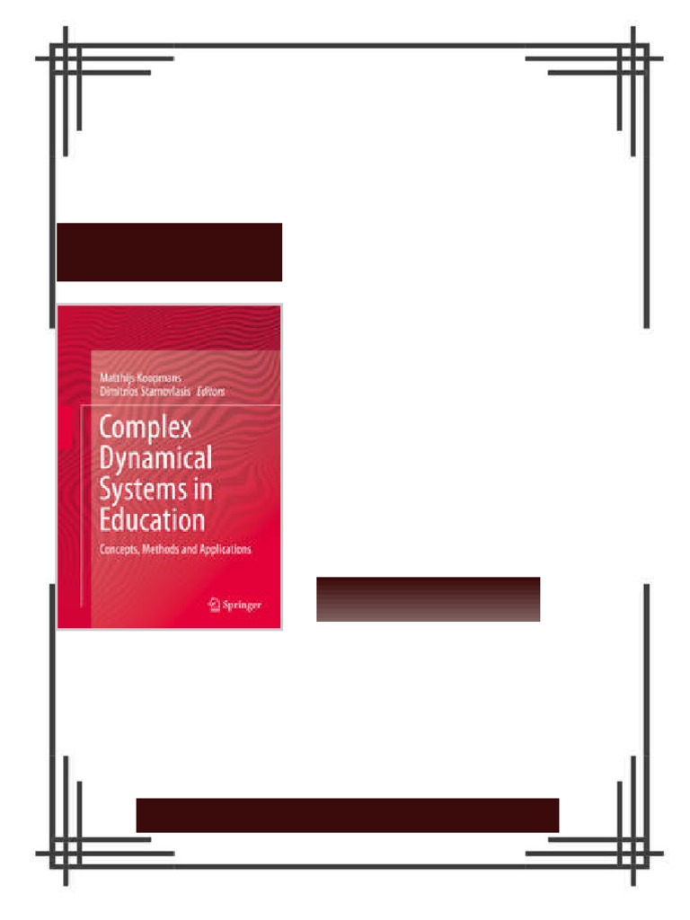 Complex Dynamical Systems in Education Concepts Methods and ...