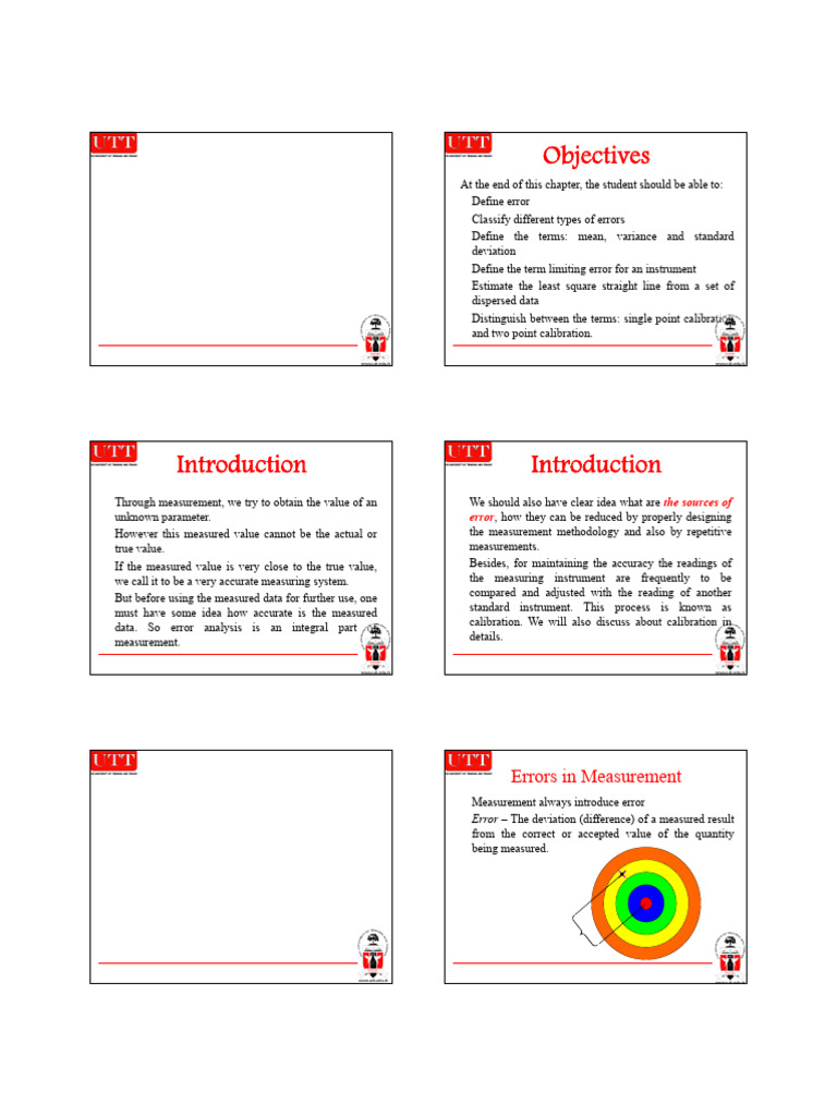 Chapter 3 Errors and Calibration | PDF | Observational Error | Errors ...