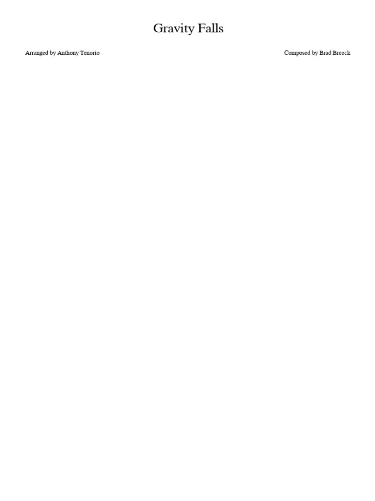 Gravity Falls - Band Arrangement (Upda | PDF | Saxophone | Aerophones