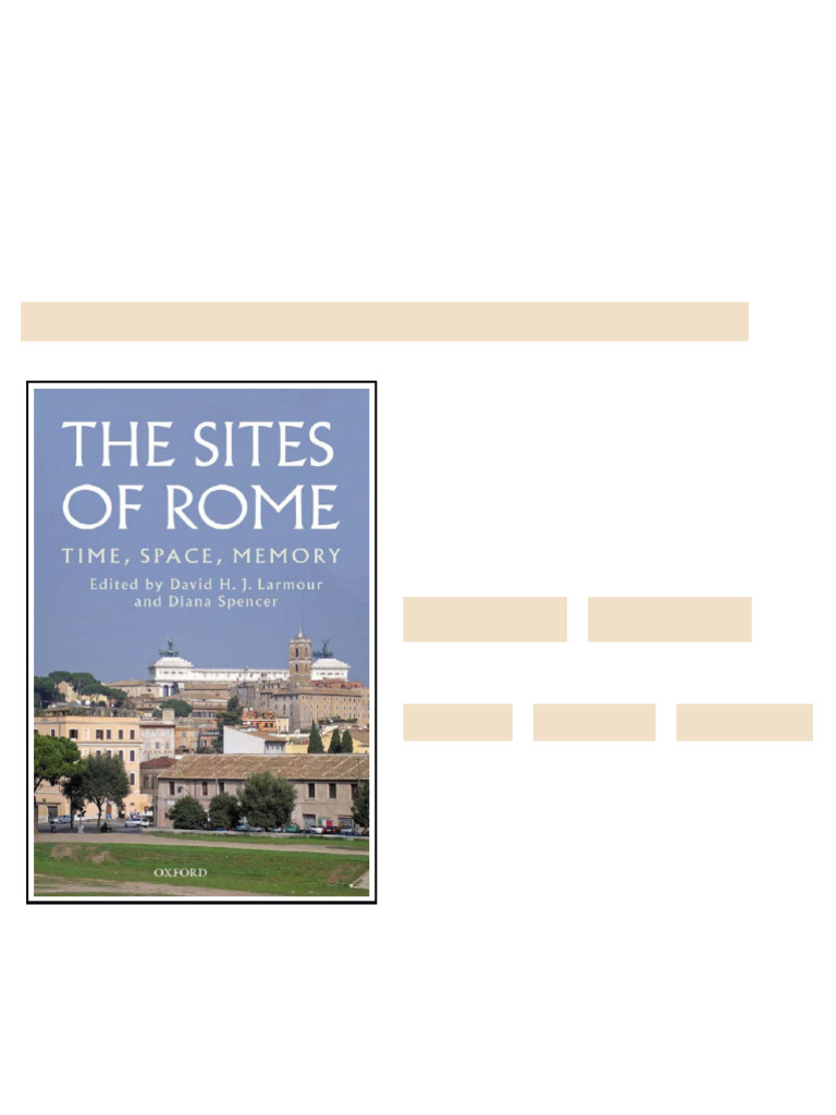 (Ebook) The Sites of Rome: Time, Space, Memory by David H. J. Larmour ...