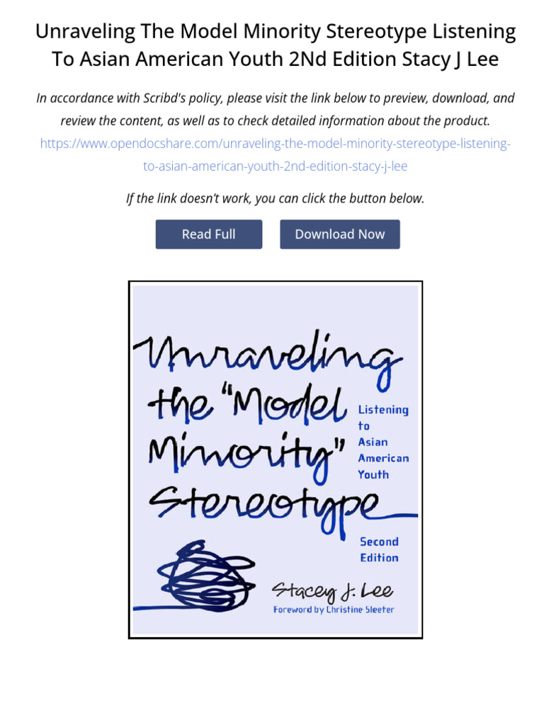 Unraveling the Model Minority Stereotype Listening to Asian American ...