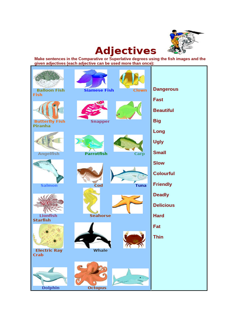 Adjectives.fish | PDF