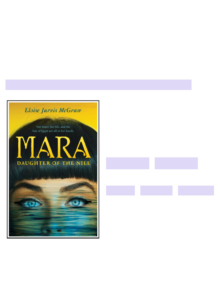 Mara Daughter Of The Nile Eloise Jarvis Mcgraw Mcgraw Eloise Jarvis ...