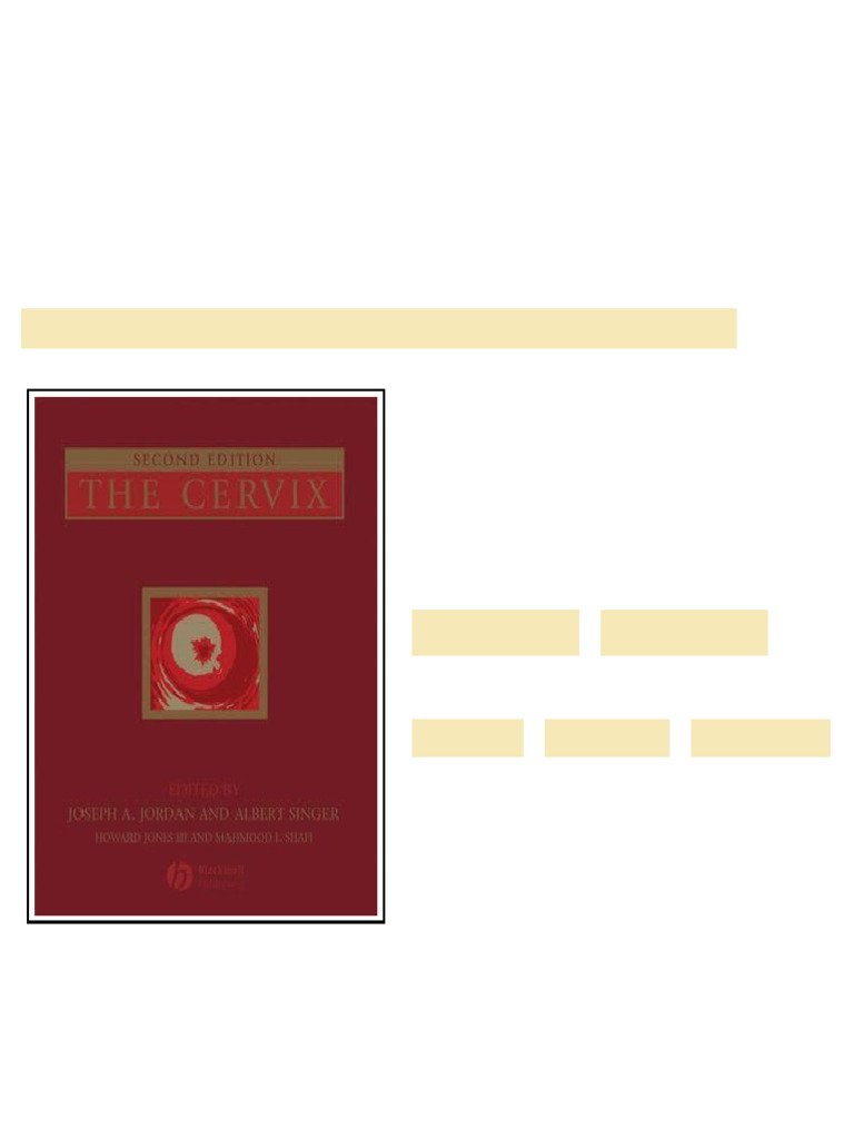 (Ebook) The Cervix, Second Edition by Jordan, Singer, Jones, Shafi ISBN ...