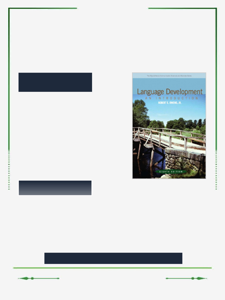 Language Development An Introduction 8th Edition Allyn Bacon ...