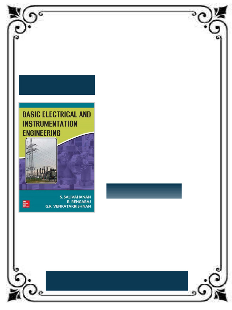 Basic Electrical And Instrumentation Engineering 1st Edition S. Salivahanan - eBook PDF eBook ...