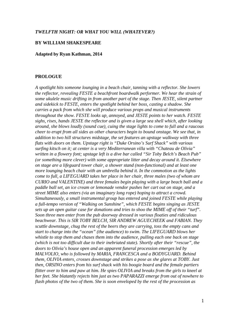 Twelfth Night or Whatever | PDF | Twelfth Night