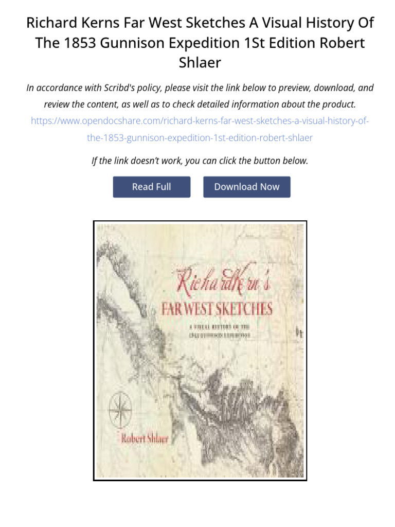 Richard Kerns Far West Sketches A Visual History Of The 1853 Gunnison ...