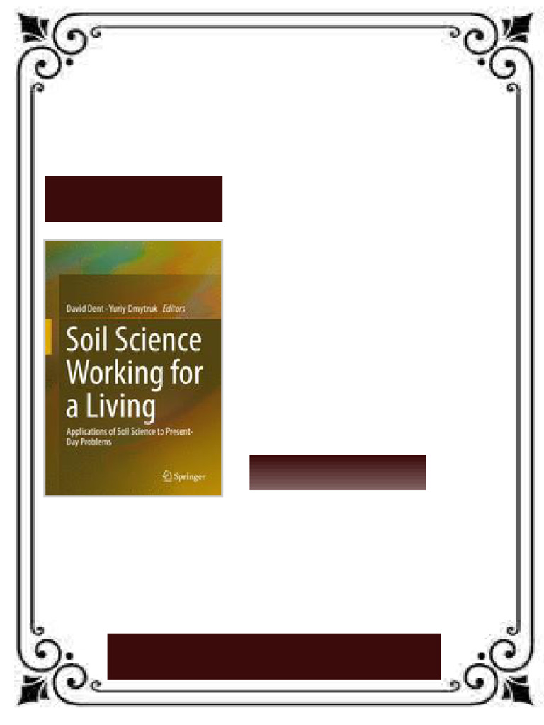 Soil Science Working for a Living Applications of soil science to ...