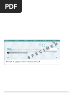 Spécimen de chèque Banque Nationale | PDF