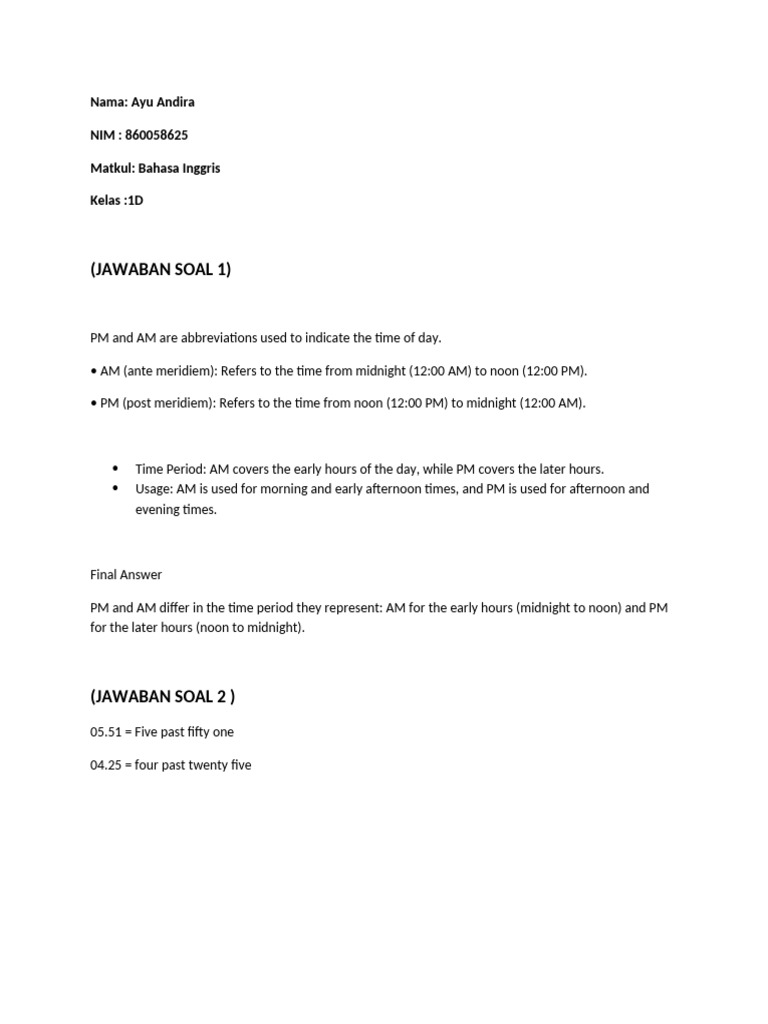 Tugas 2 Inggris Ayu Andira | PDF