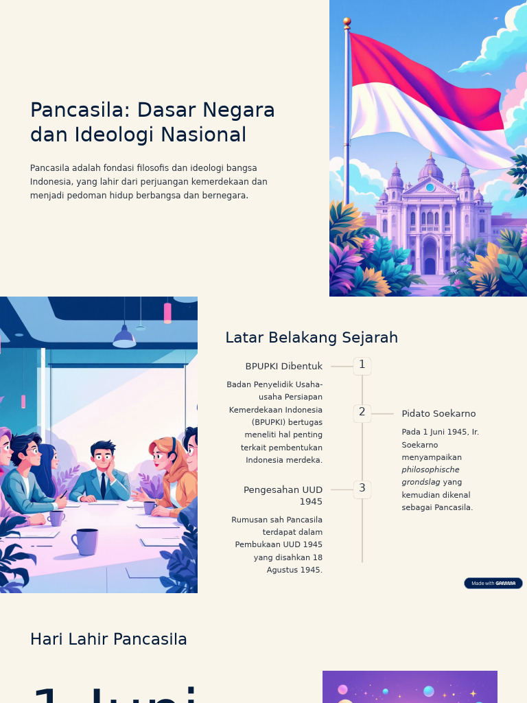 Pancasila Dasar Negara Dan Ideologi Nasional | PDF