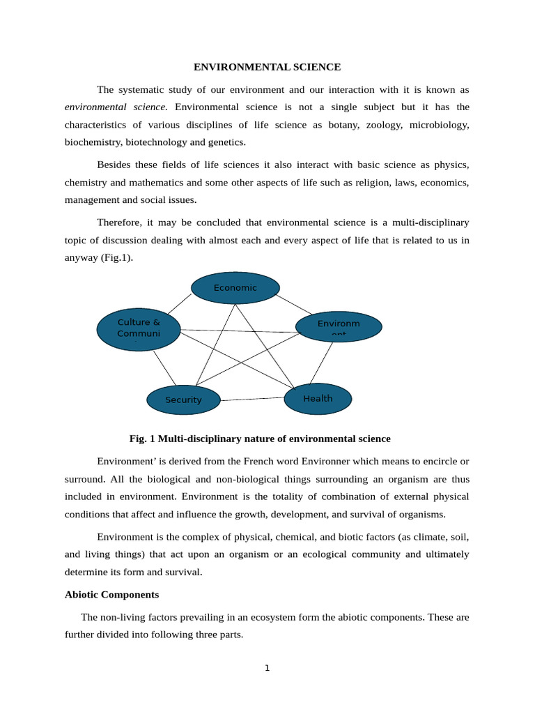 Environmental Science | PDF | Ecosystem | Ecology