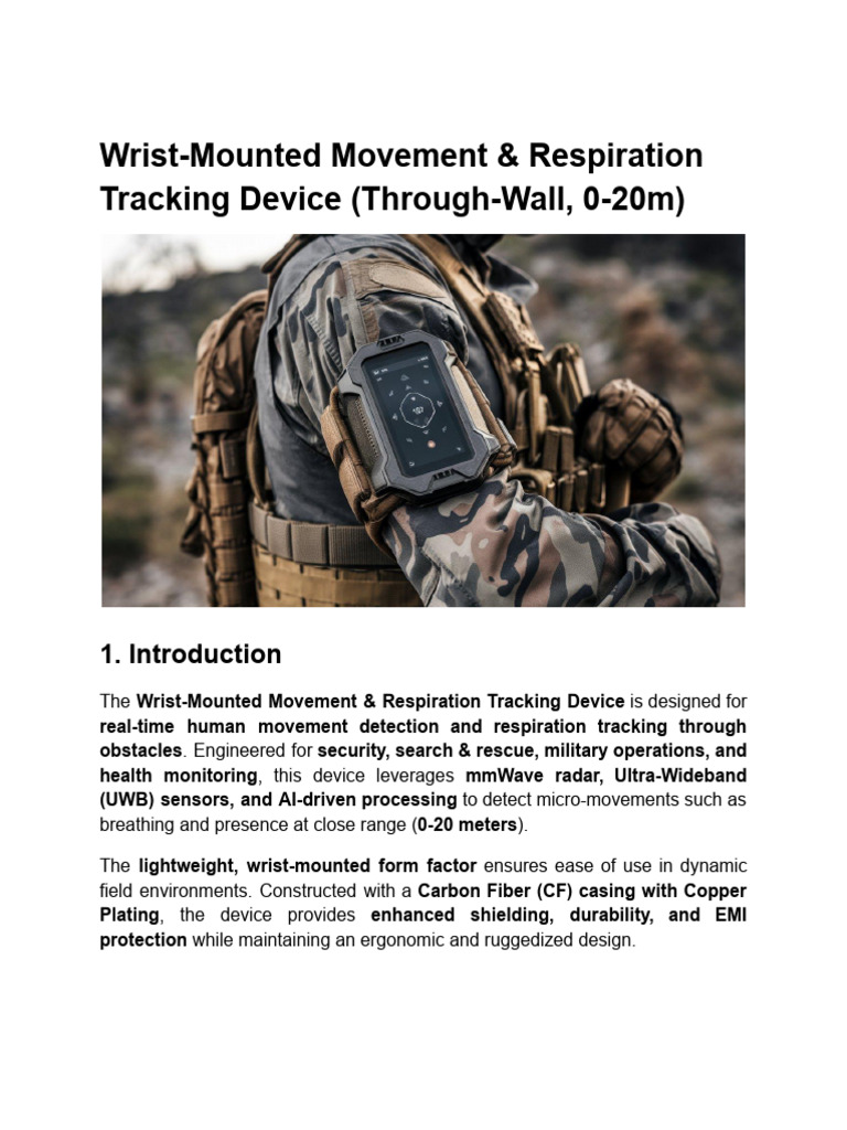 Wrist-Mounted Movement Tracker Device | PDF | Ultra Wideband | Radar