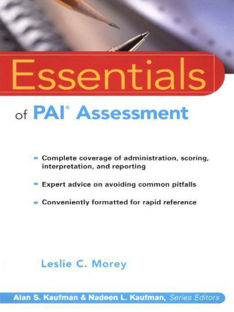 Essentials of PAI Assessment Guide | PDF | Validity (Statistics ...