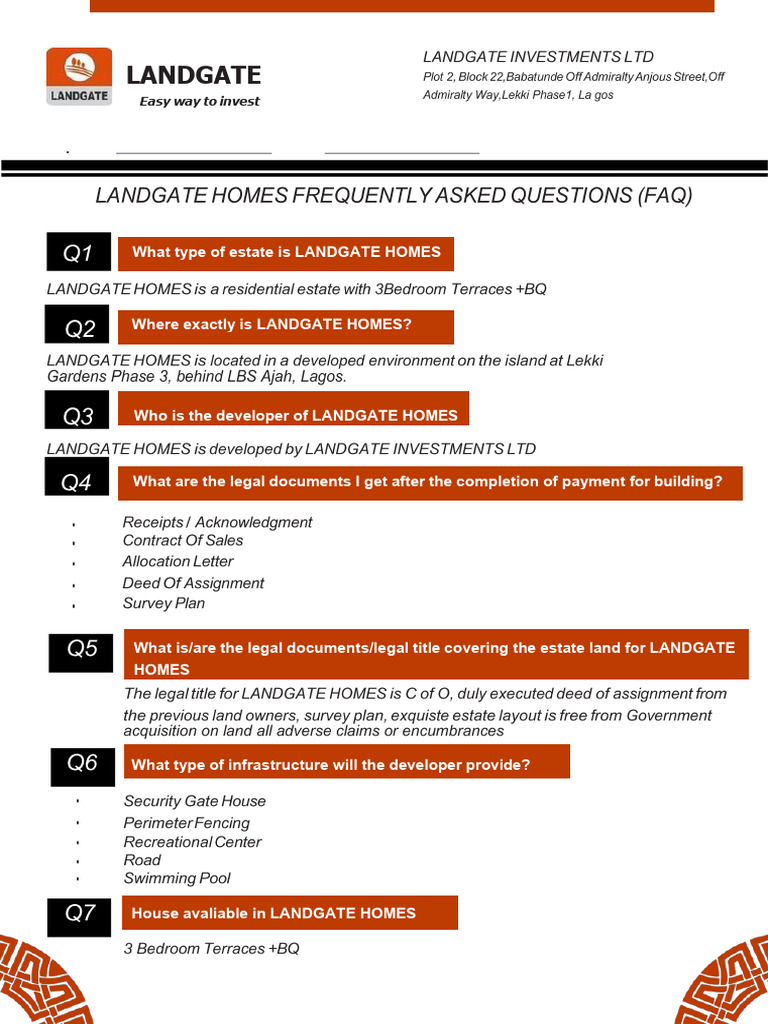LANDGATE Homes Investment Guide | PDF | Telephony | Telecommunications