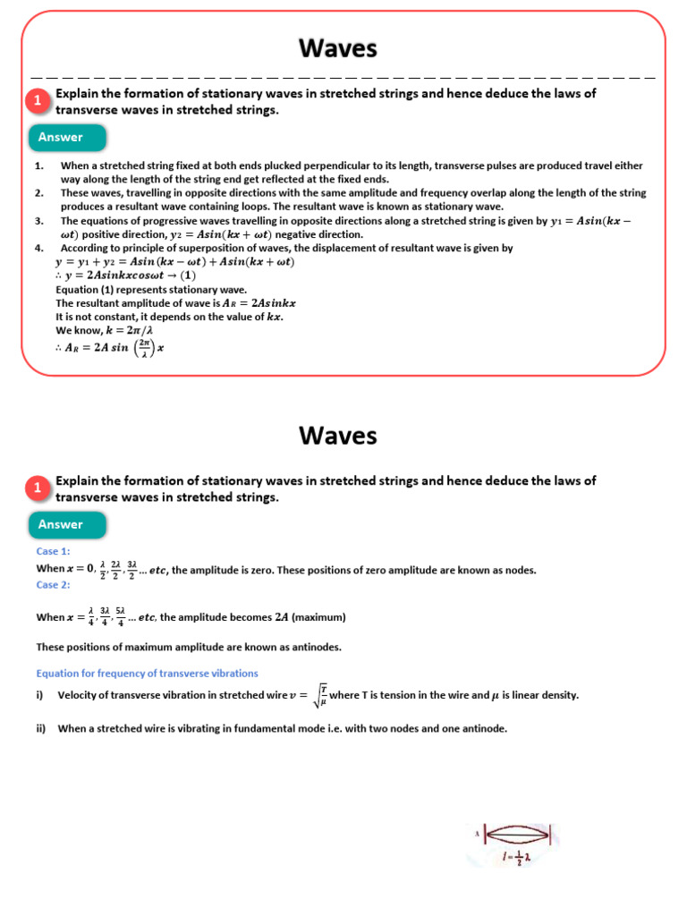 Physics Waves | PDF | Waves | Harmonic