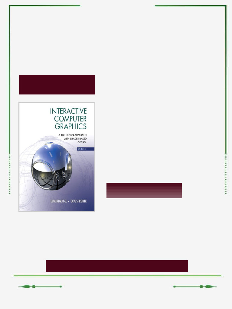 Interactive Computer Graphics A Top Down Approach with Shader Based ...