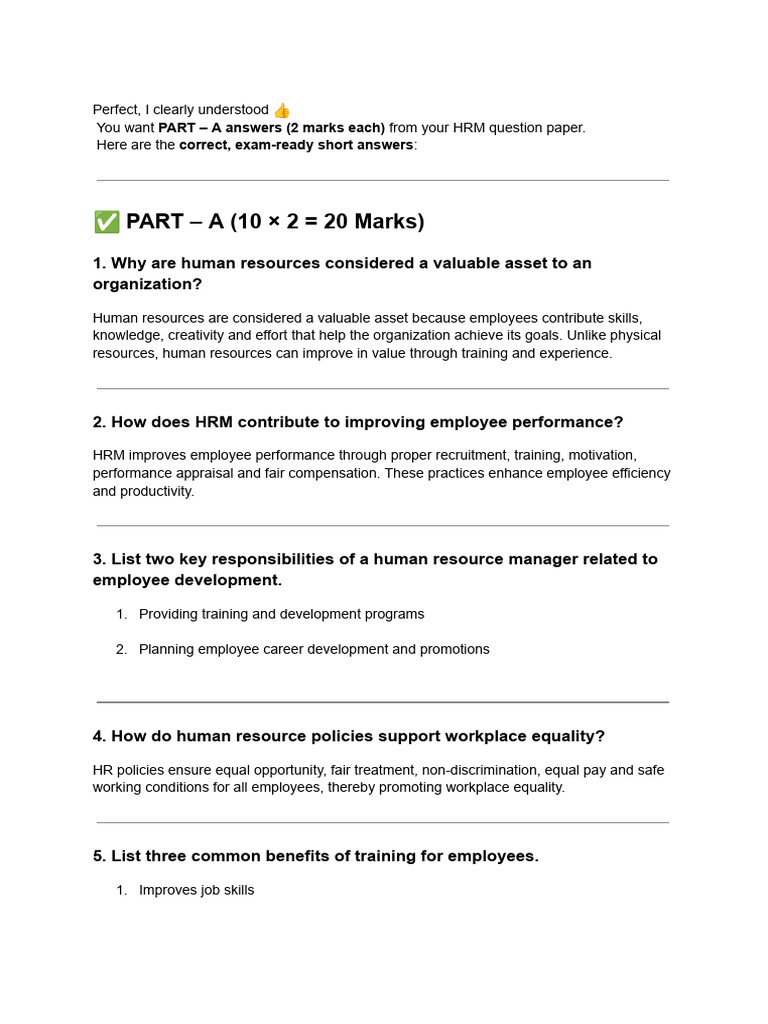 HRM - note | PDF | Human Resource Management | Performance Appraisal
